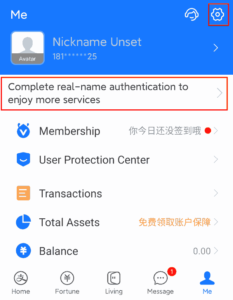 Sign up for Alipay account – China Help